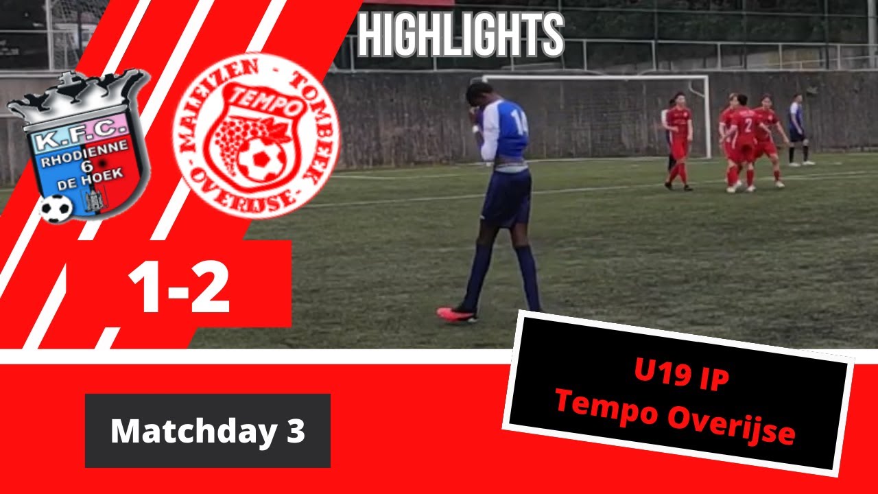 Matchday 3 - U19 IP La Rhodienne vs Tempo Overijse - 2023/2024 - YouTube