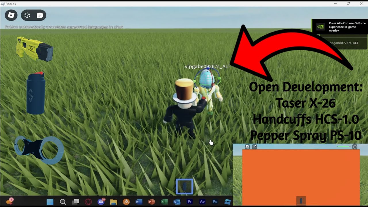 Roblox Handcuffs/Taser/Pepper Spray Showcase - YouTube