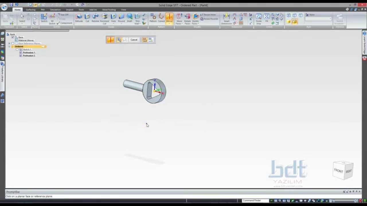 Solid Edge ST7 - RC Helicopter Project-4 Blades Stabiliser Connector ...