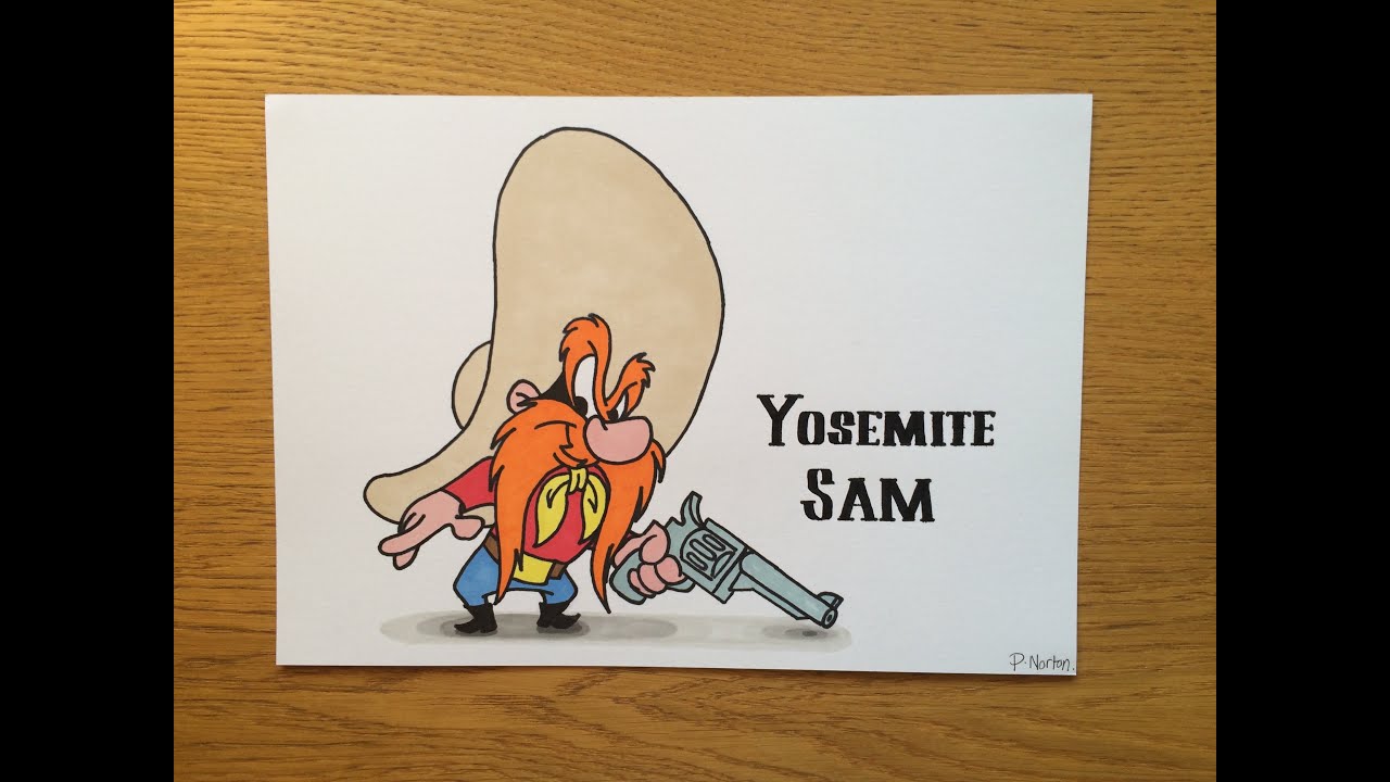 Time Lapse Drawing - Yosemite Sam - YouTube