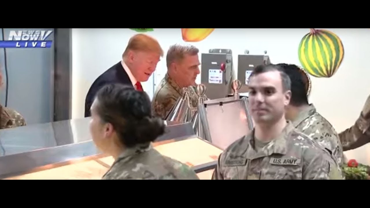 PRESIDENTIAL SURPRISE: President Trump Serves Thanksgiving Dinner To ...