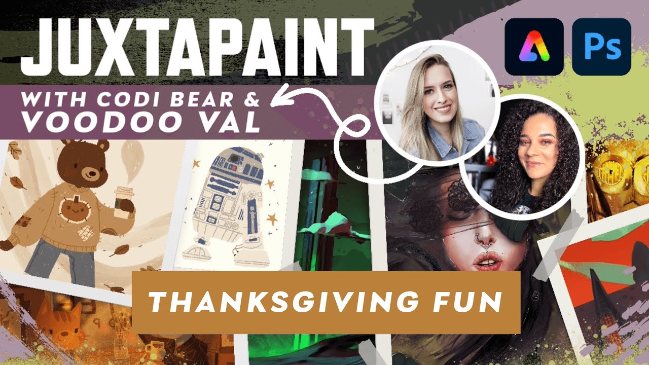 Juxtapaint: Thanksgiving Recipes & Cards with Codi Bear & VooDoo Val ...
