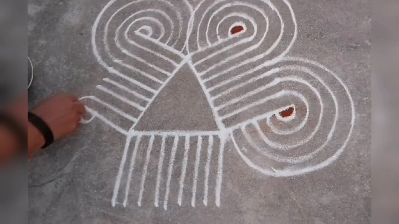 Elegant Rangoli Patterns for Festivals and Celebrations🌷Step-by-Step ...