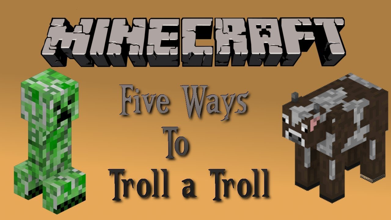 Minecraft - Five ways to troll a troll - YouTube