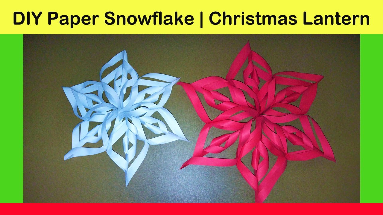 EASY DIY Christmas Ornament Paper Snowflakes | Lantern | Parol | Paper ...