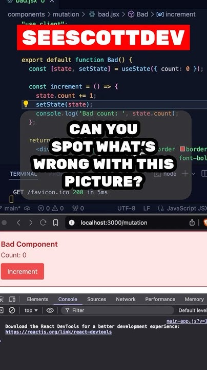 Can YOU spot why this component doesn’t update? - YouTube