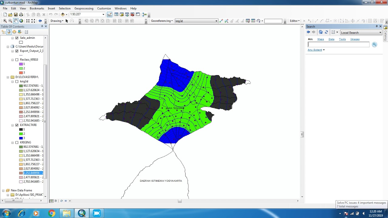 Tutorial Pembuatan Peta Kemiringan Lereng (Slope Mapping) - YouTube