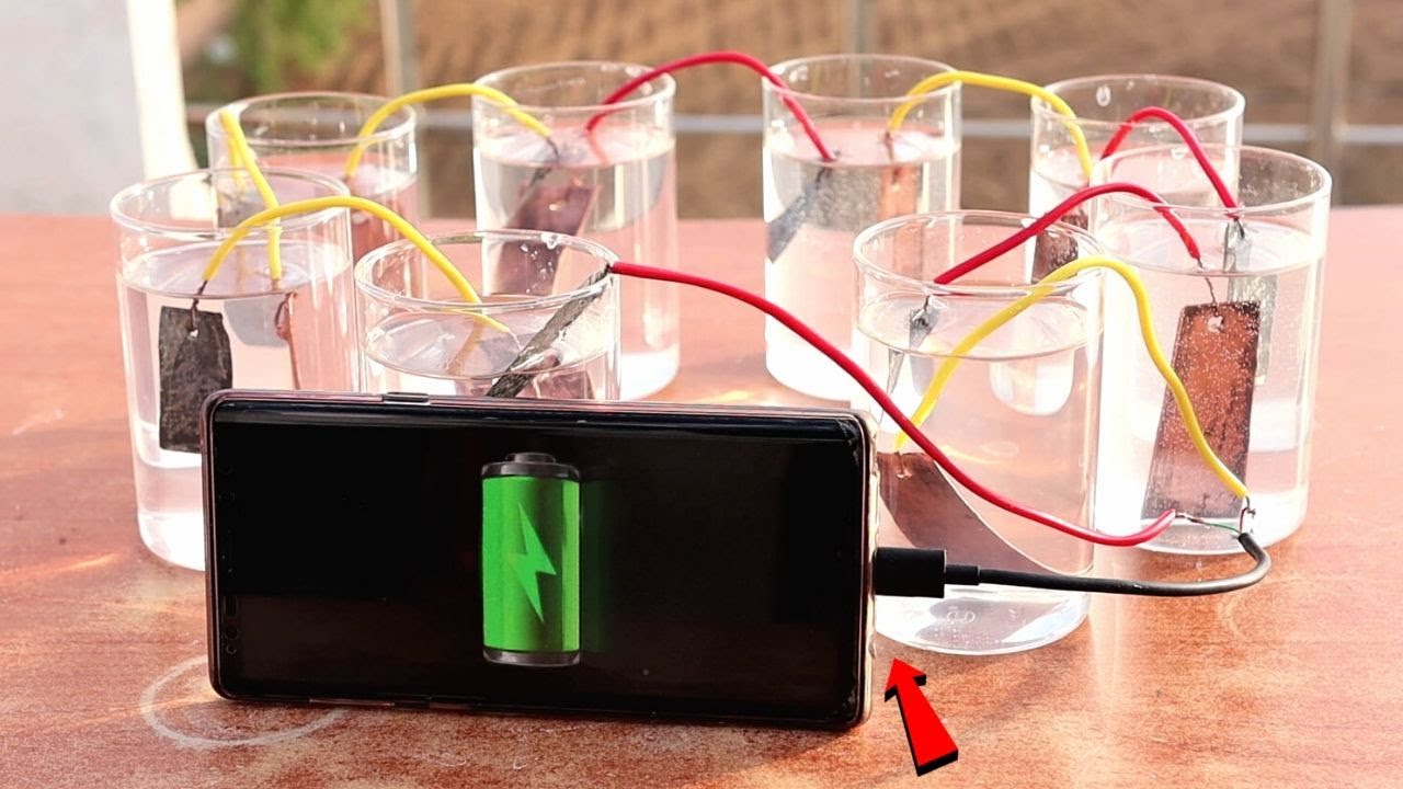 Charging My Phone Using Salt Water | फोन को ऐसे किया पानी से चार्ज | It ...