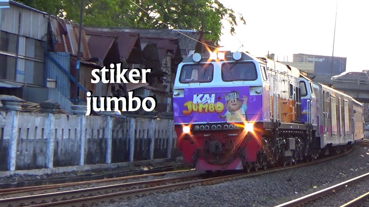 Kereta api no 1 indonesia lokomotif stiker jumbo, perlintasan dupak ...