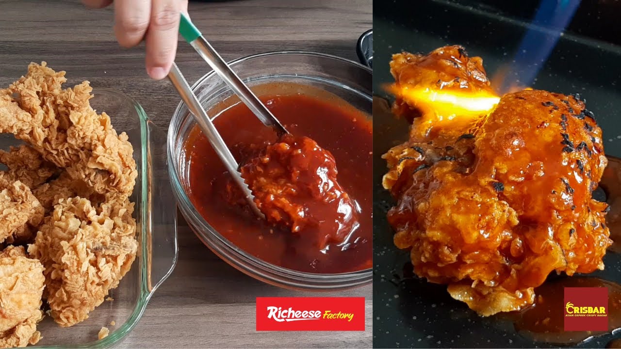 BONGKAR SAUS RAHASIA FIRE CHICKEN RICHEESE DAN CRISPY BAKAR ALA CRISBAR ...