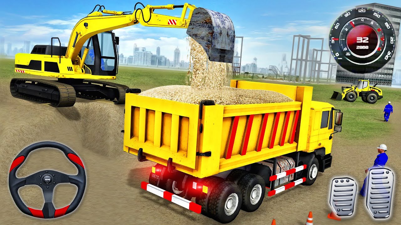 Excavator JCB Simulator - Real Construction Road Builder | Construction ...