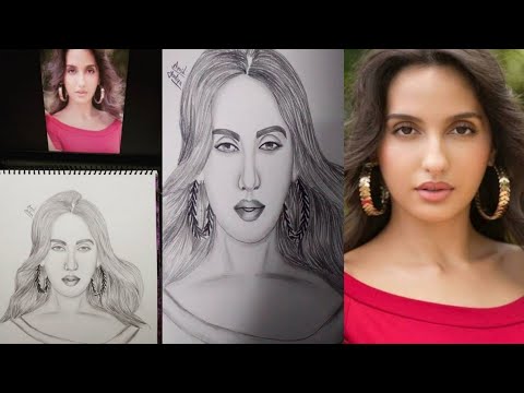 How to draw a NORA FATEHI sketch Easily | Tutorial For Beginners. - YouTube