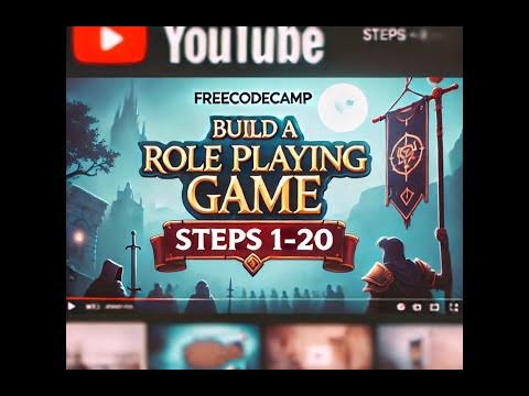 freeCodeCamp Build A Role Playing Game Steps 1-20 - YouTube