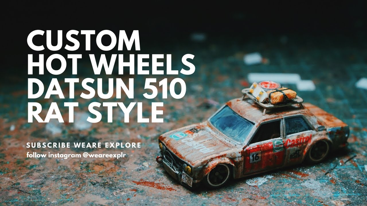 Custom Hot Wheels Datsun 510 Rat Style by Atyd Pradana - YouTube