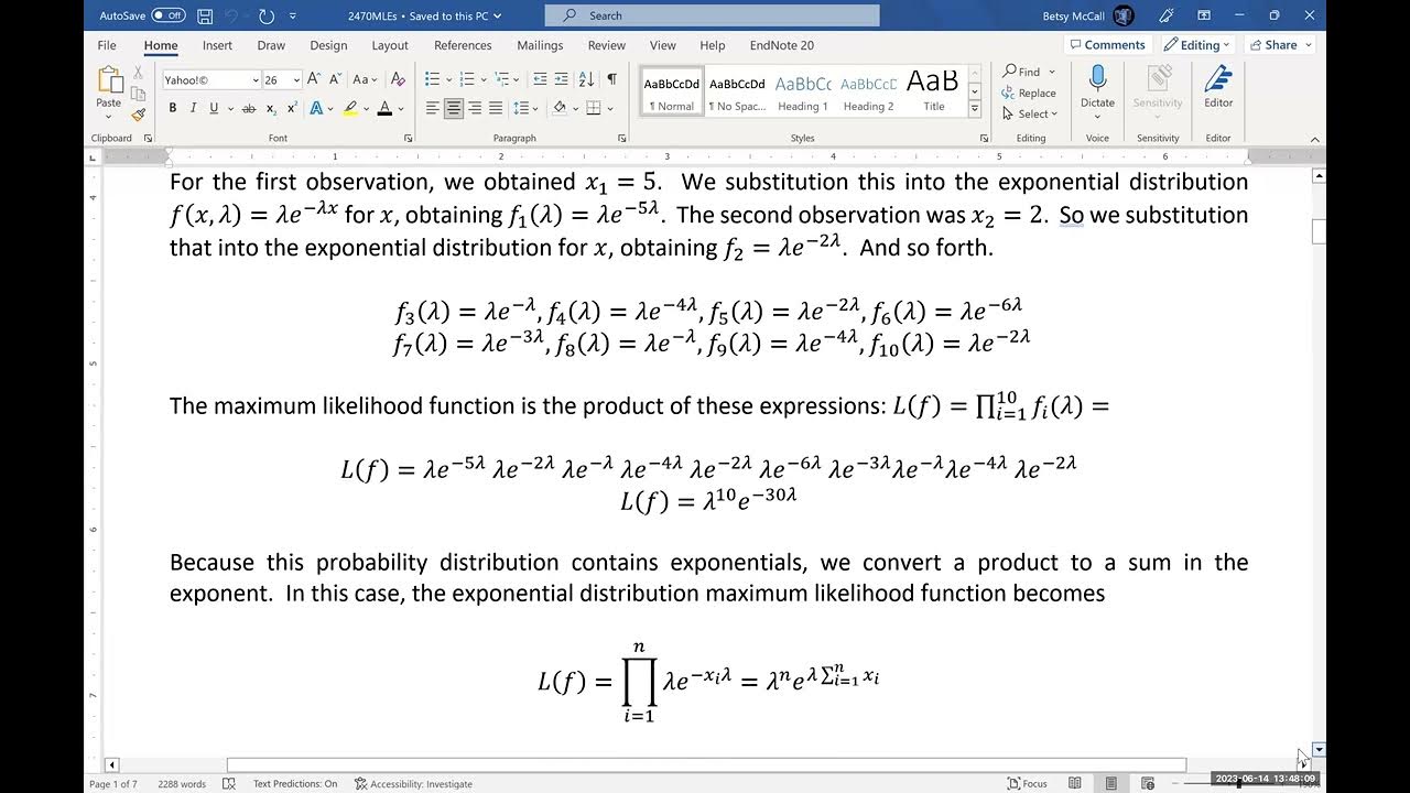 Maximum Likelihood Functions: Part 1 - YouTube