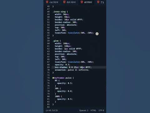 arc reactor using HTML and CSS||programming war|| #foryou #coding #programminglife # ...
