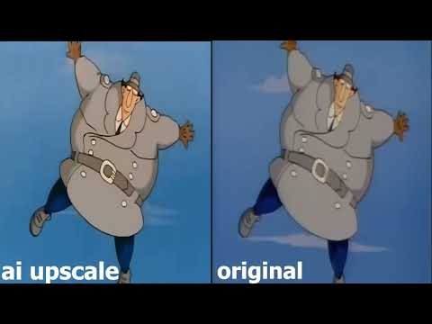 Inspector Gadget -- -- comparison with upscaling and the original video