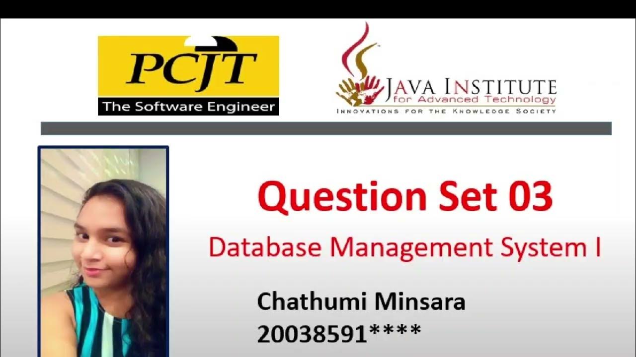 Data Base Task 03 Create Tables Using Customized Databases Java Institute Chathumi Minsara