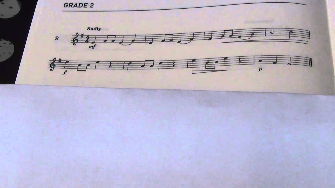 Violin Grade 2 Sight Reading No 9 Sadly - YouTube