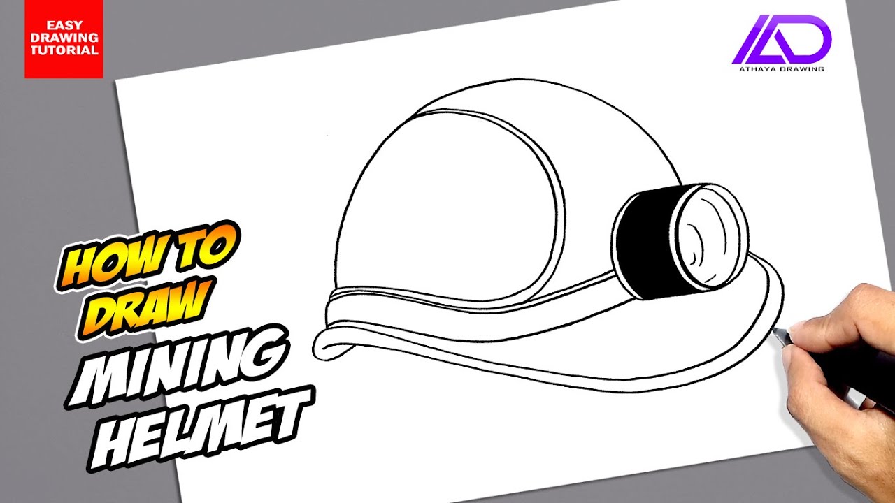 How to draw Mining Helmet - YouTube