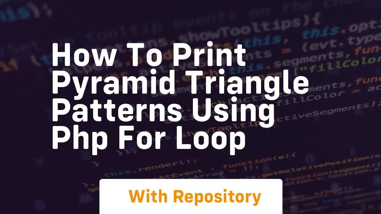 How to print pyramid triangle patterns using php for loop - YouTube