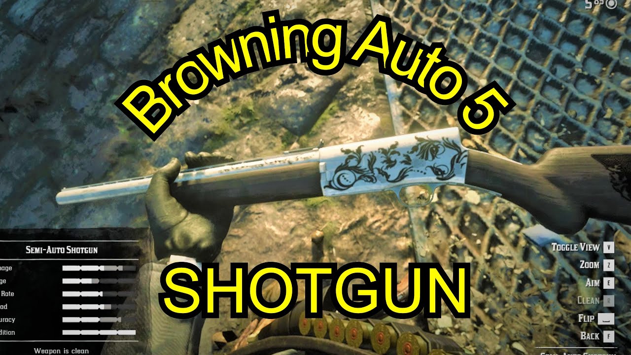 (Browning Auto 5) SEMI AUTO SHOTGUN || Red Dead Redemption 2 (FPS ...