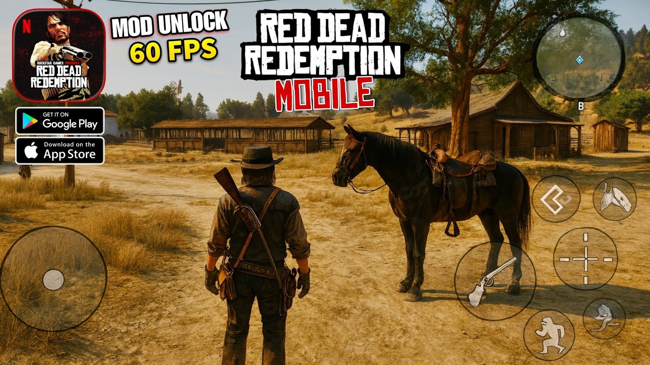 REAL 60 FPS MOD DI RDR 1 MOBILE Red Dead Redemption (Android/iOS) Bisa Save juga - YouTube