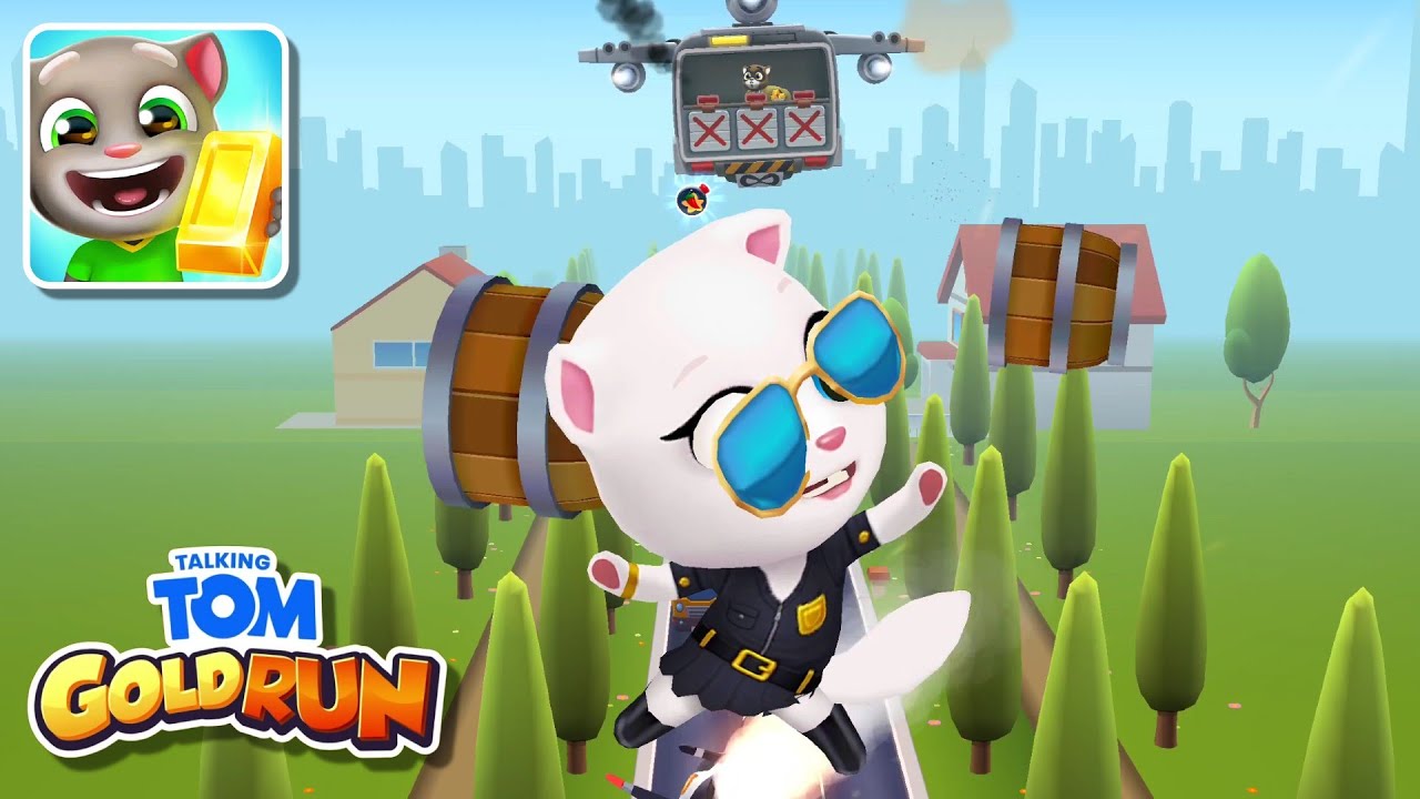Talking Tom Gold Run Flying World Cops and Robbers Gameplay Agent ...