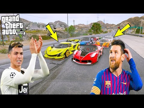 RONALDO VE MESSİ ULTRA LÜKS ARABALARLA YARIŞIYOR! - GTA 5