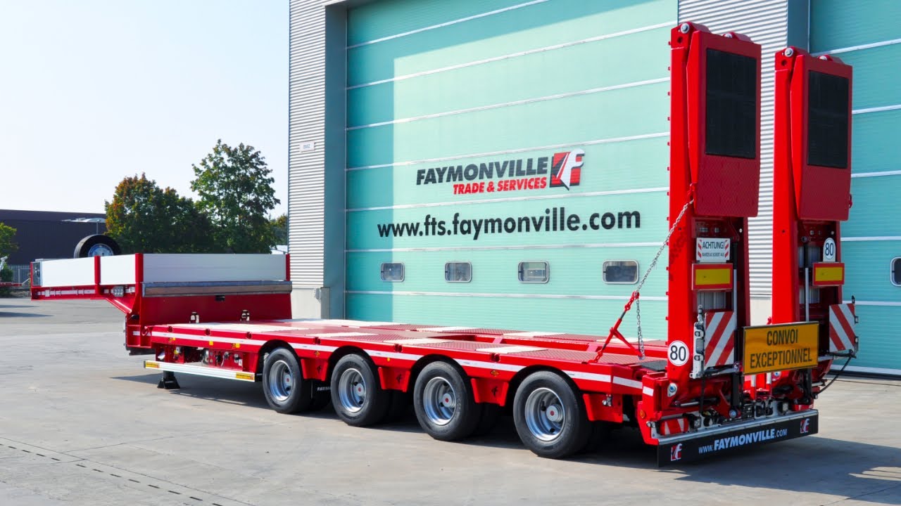 Faymonville - MultiMAX extendable semi-trailer w/ 4 axles, excavator ...