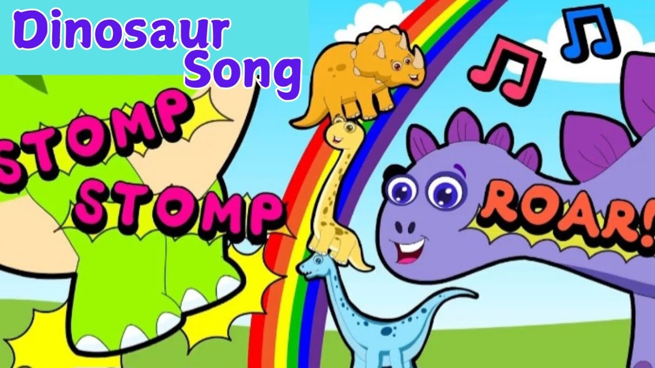 Dinosaur ROAR Song | Stomp with T Rex, Triceratops & Brontosaurus ...