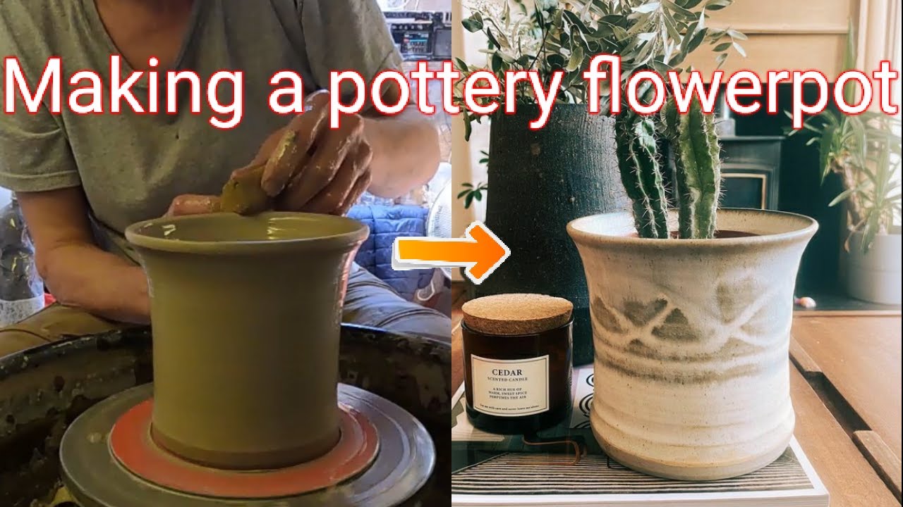 How to make some simple Pottery Flowerpots - YouTube