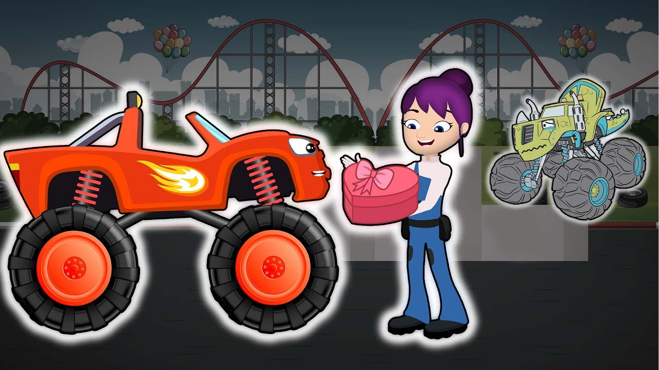Monster Truck Love - Gabby Don't Leave Me!??? Sad story Blaze Animation ...