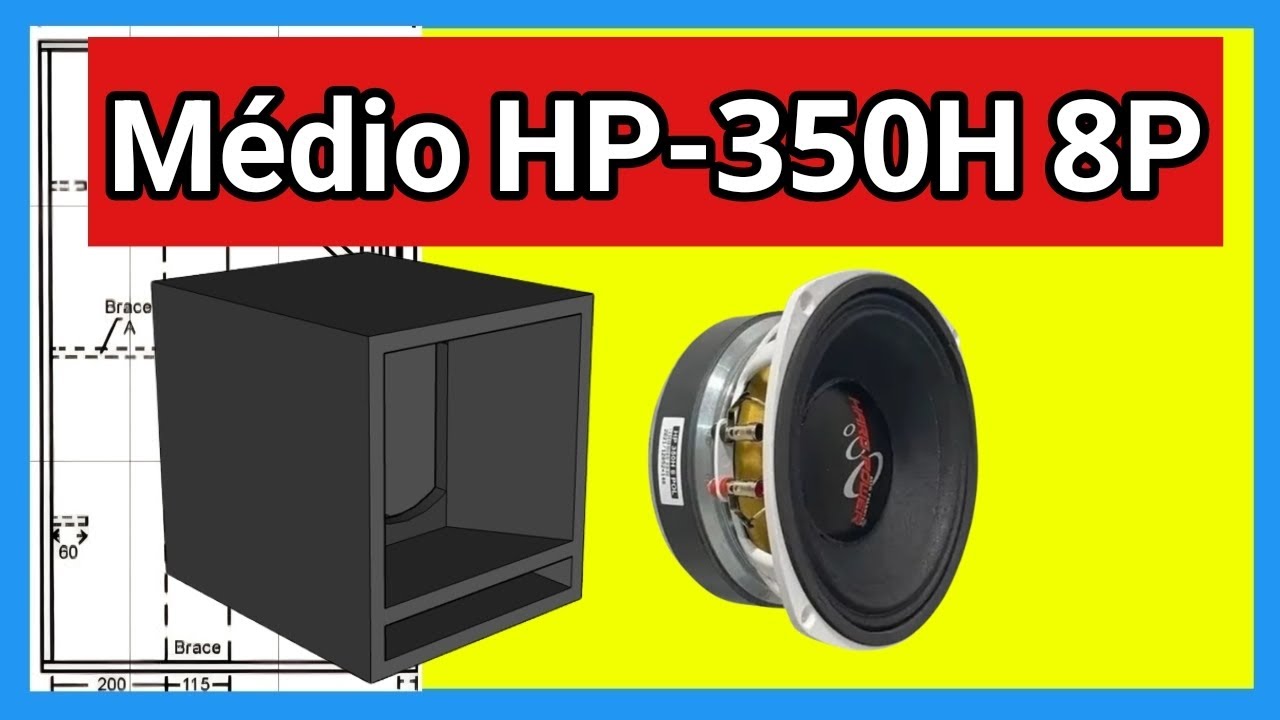 Hard Power HP-350H 8P Projeto Grátis de caixa Médio Grave de 8 Polegads Projeto de caixa @kiakx ...
