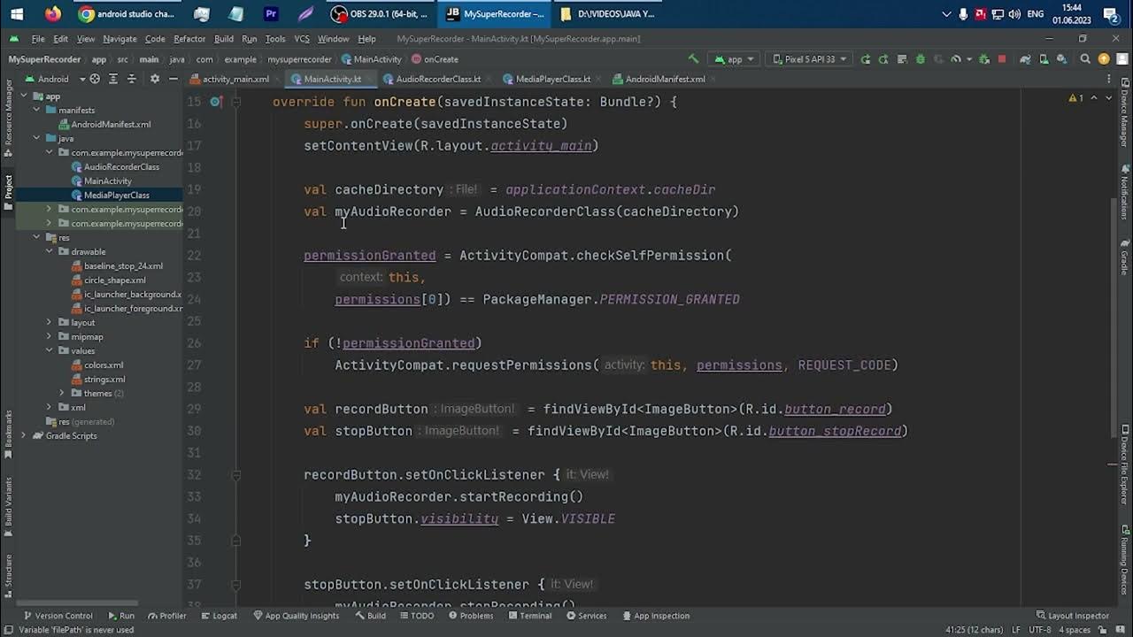 Voice recorder pt 4 - Media Player. Android Kotlin - YouTube