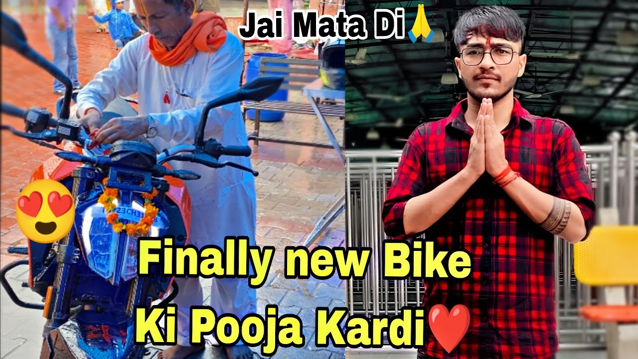 Finally New Bike ||Pooja Kardi|| Mansa Devi Mandir Mai 😍|| Jai Mata Di🙏 ...