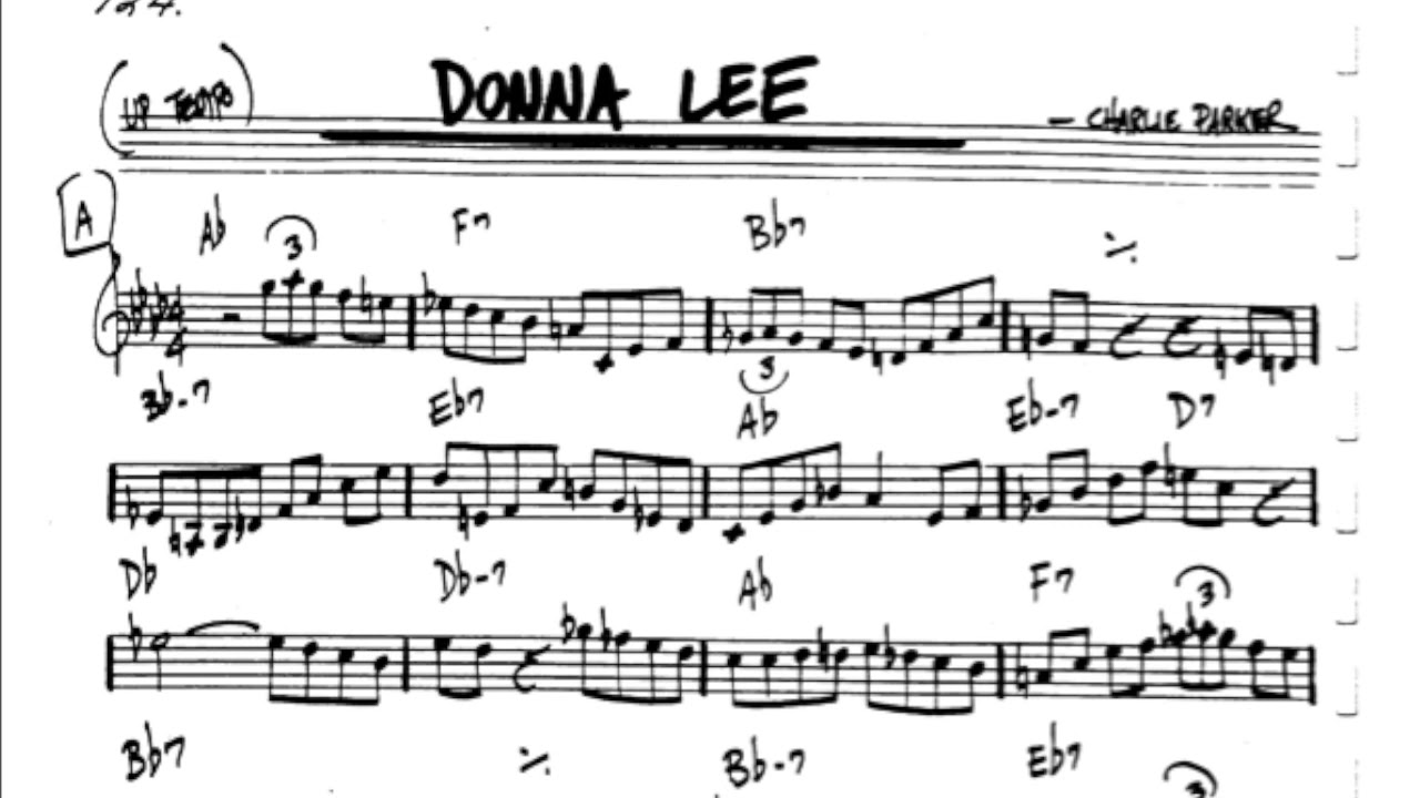 Playalong - Donna Lee (moderate tempo) - YouTube