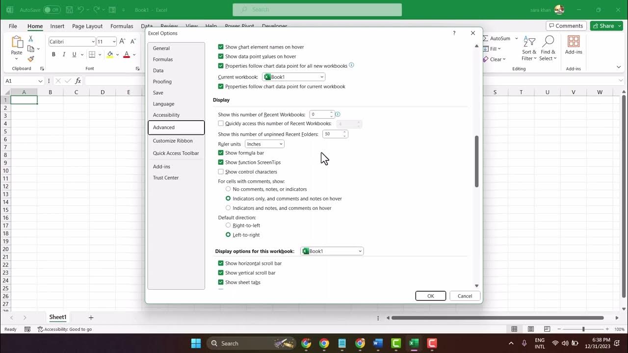 Some Excel options are Grayed out inactive Fix - YouTube