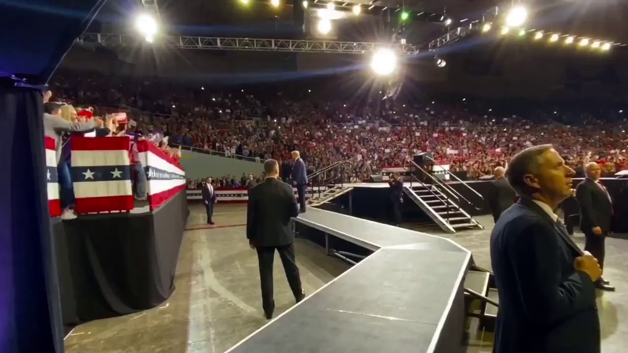 A view of the MASSIVE turnout for Trump's Rally in Phoenix Arizona ...