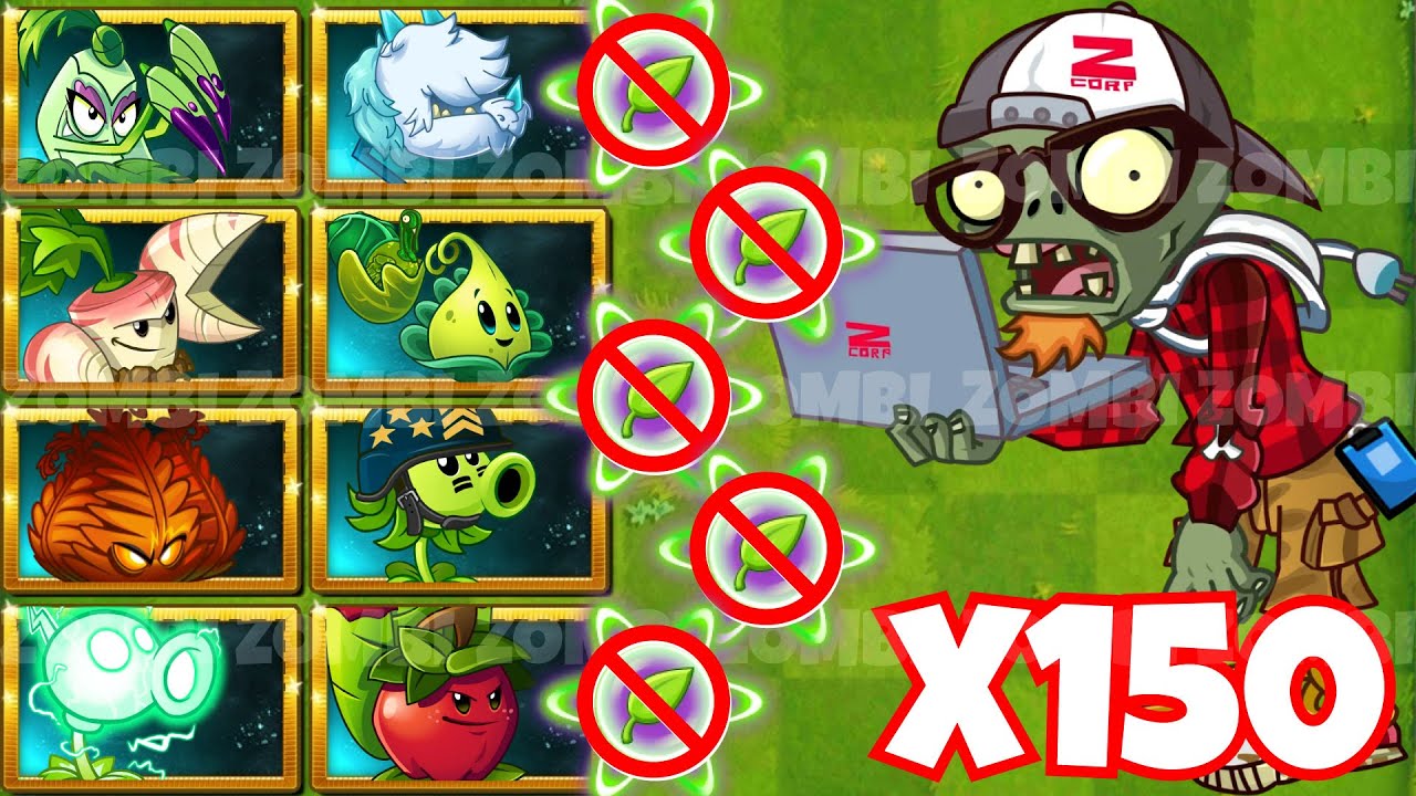 PvZ 2 Plants No Plant Food VS 150 ZCorp HelpDesk Zombie - Who Will Win ...