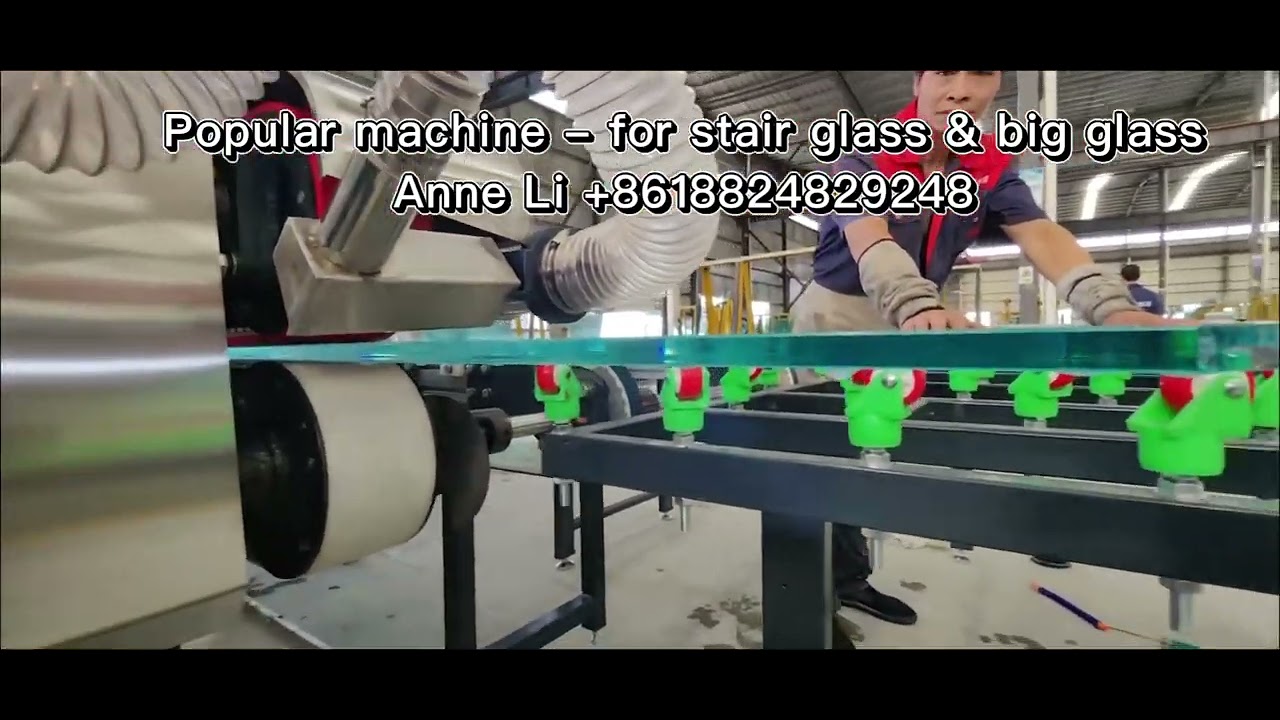 Popular Glass polishing machine for Stair glass - YouTube