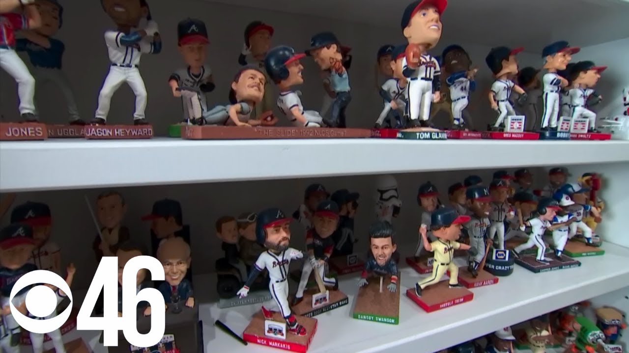 Atlanta Braves fan shows off impressive collection - YouTube
