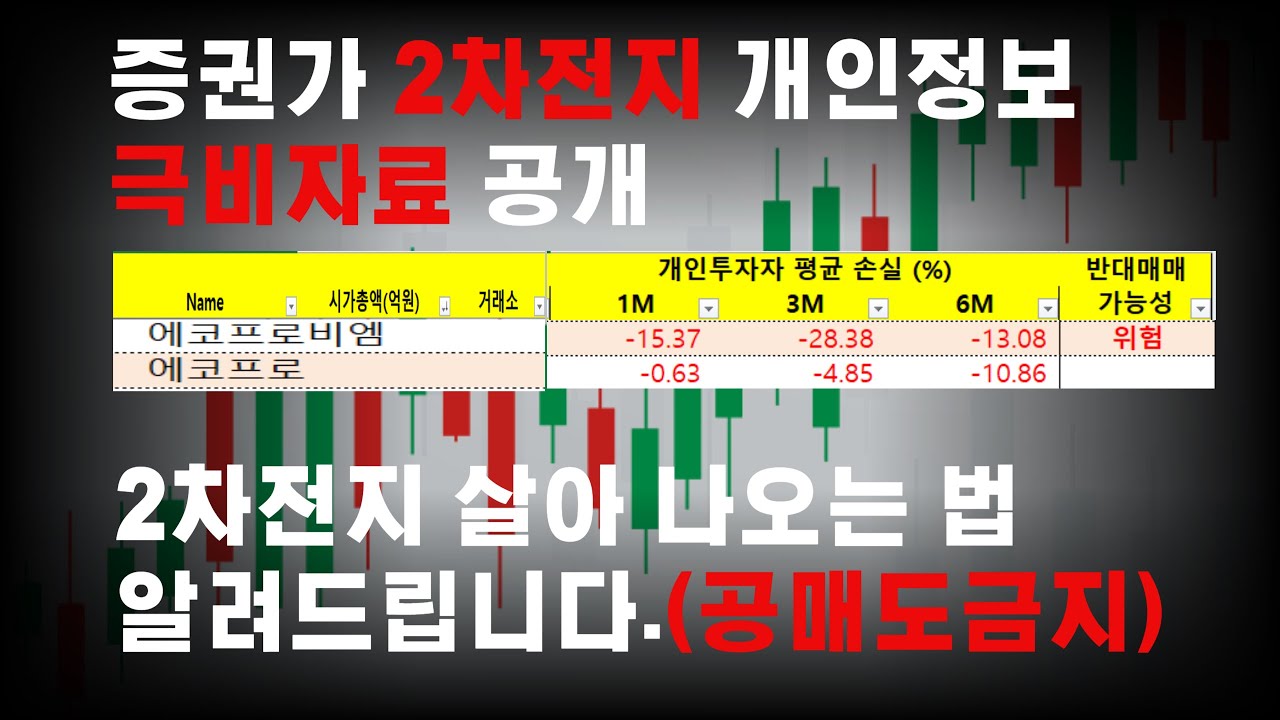 2차전지 증권가 극비리 개인 투자자 정보 공개합니다안보면 손해 입니다 자신과 비교해서 매매에 참고 하시길 바랍니다