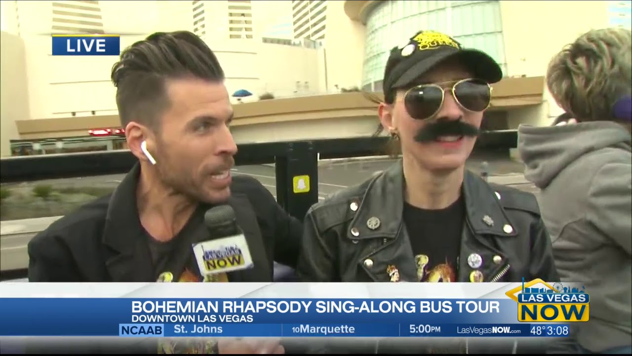 The Queen Sing-Along Bus Tour Hits Las Vegas - YouTube