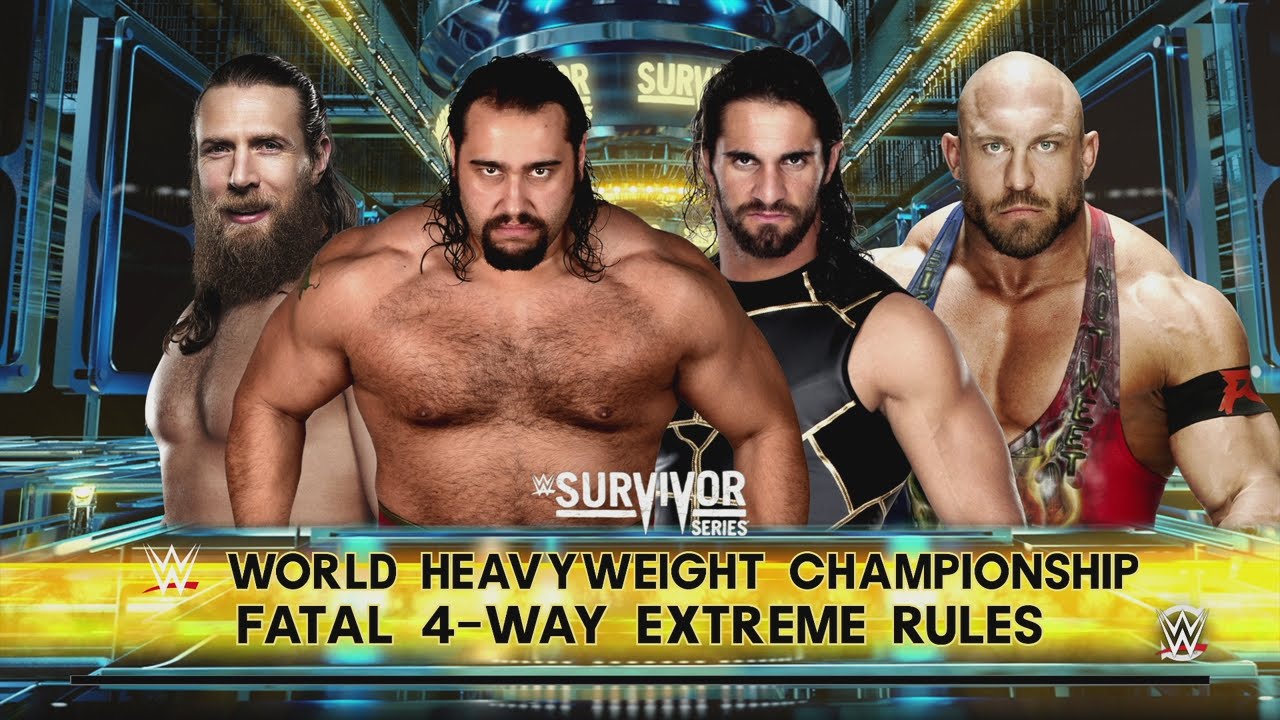 WWE 2K16 - Daniel Bryan vs. Rusev vs. Ryback vs. Seth Rollins WWE Title ...