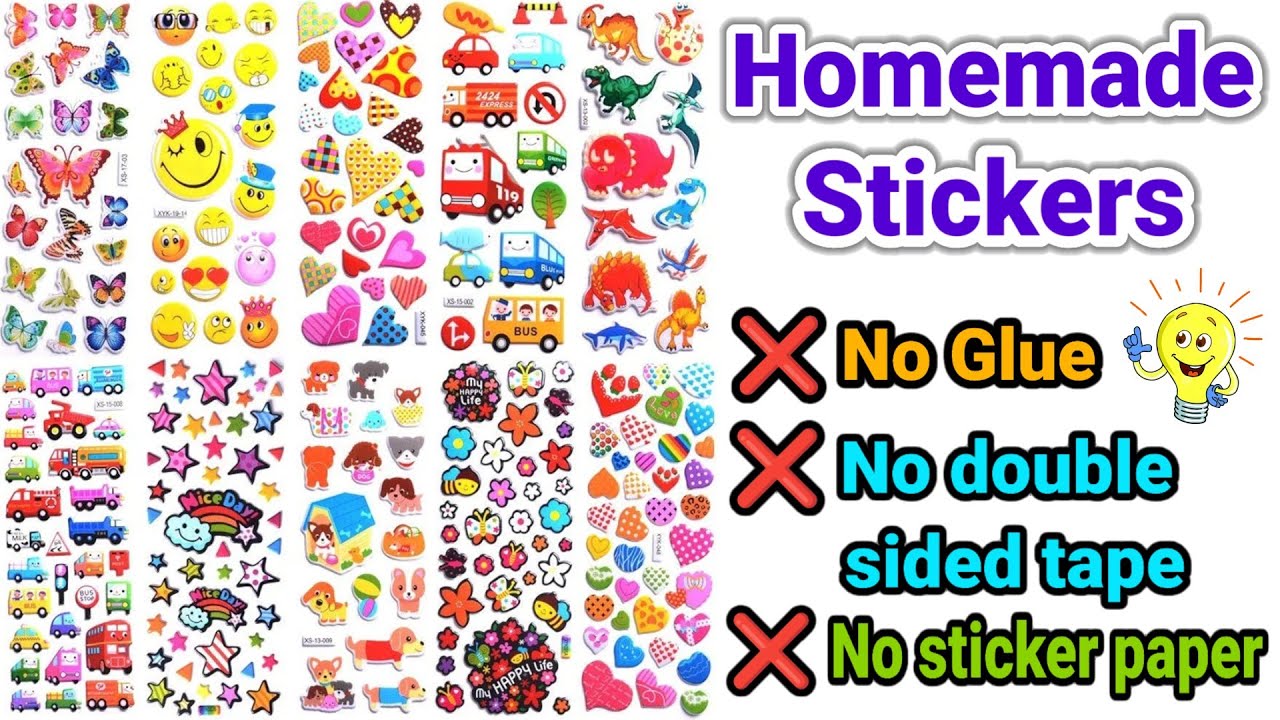 How to make stickers / Homemade stickers / diy stickers / how to make ...