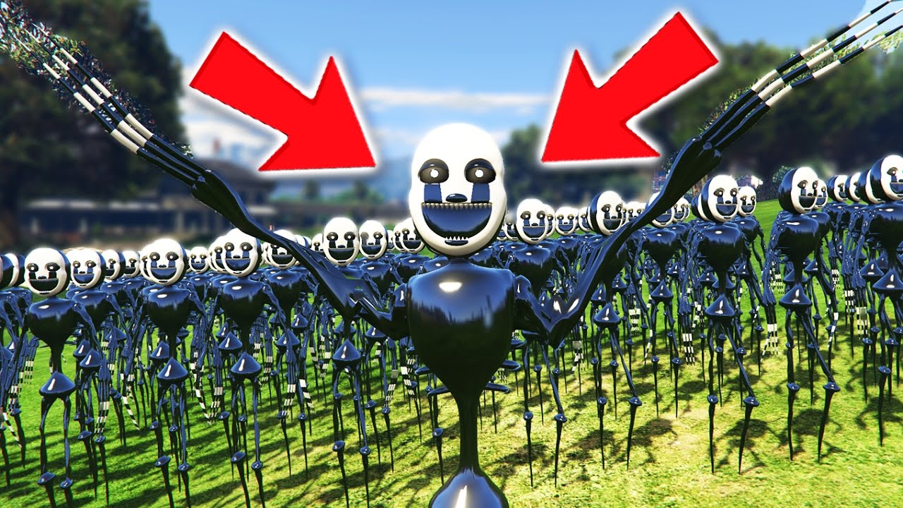 NIGHTMARE PUPPET MASTER ARMY IN GTA 5! (GTA 5 Mods FNAF Funny Moments ...