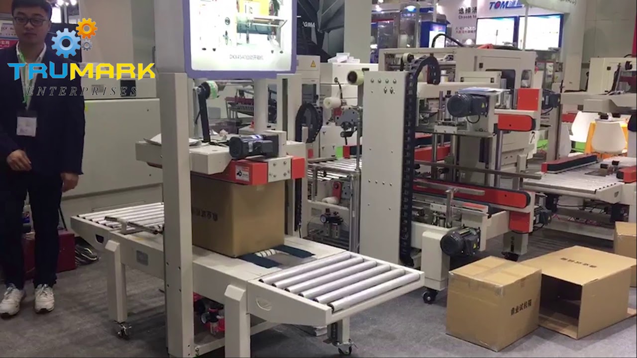Automatic Box/Carton Tapping Machine - YouTube