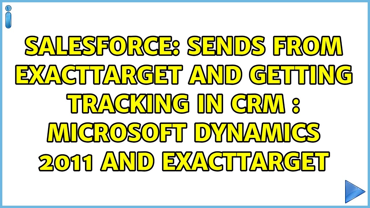 sends from exacttarget and getting tracking in CRM : microsoft dynamics ...