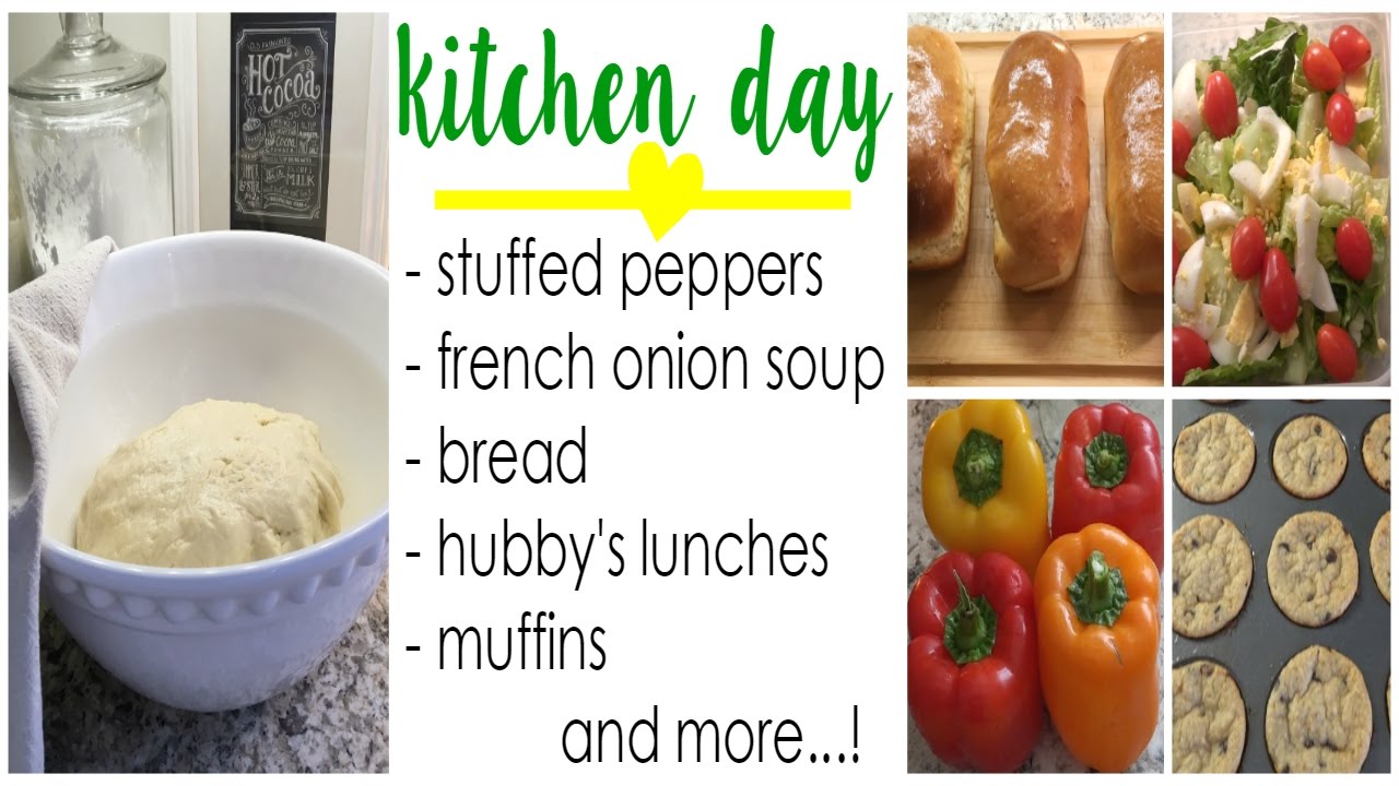 KITCHEN DAY | Hubby's Lunches, Homemade Bread, Muffins...And More ...